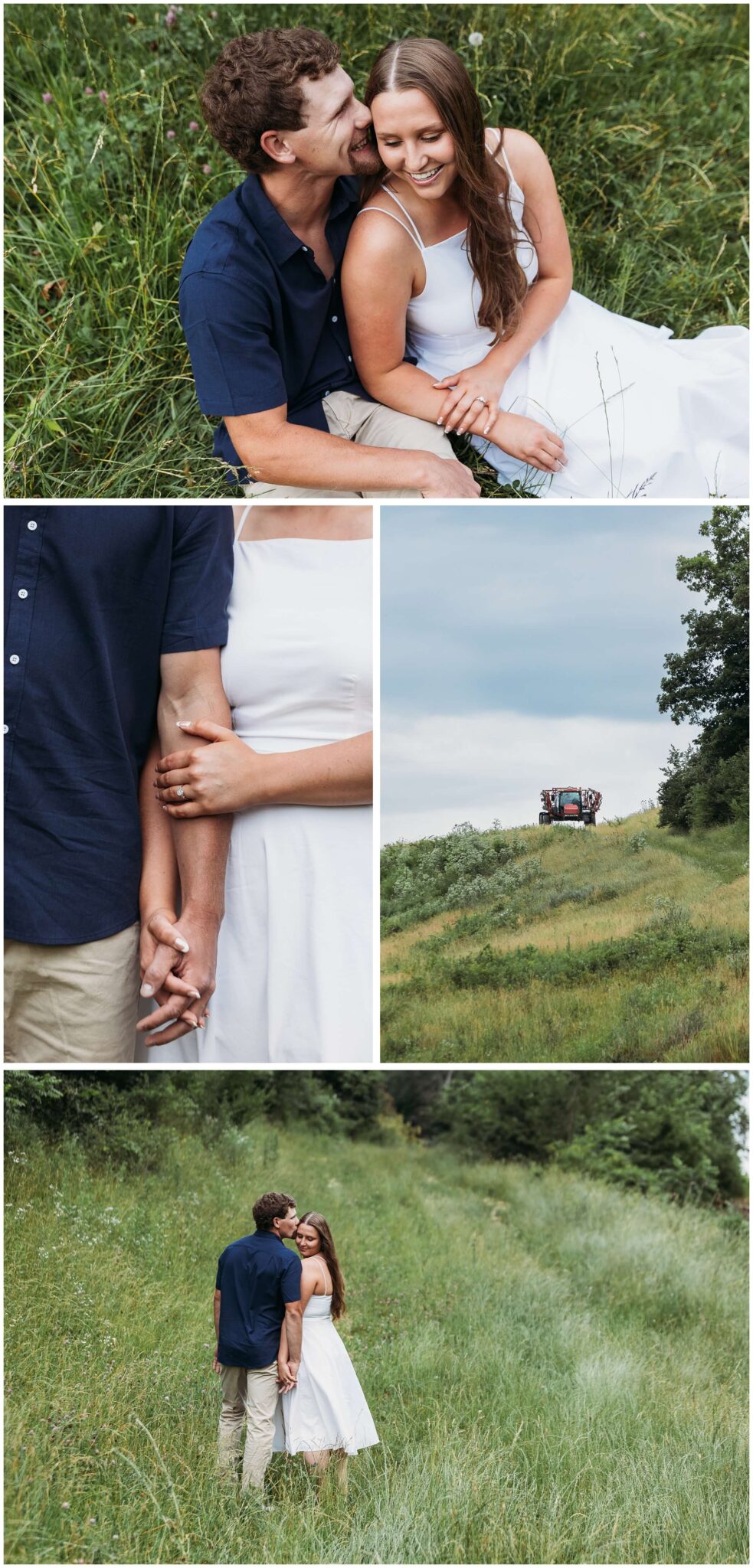 Rural Bellevue Iowa Engagement by Catherine Furlin Photography